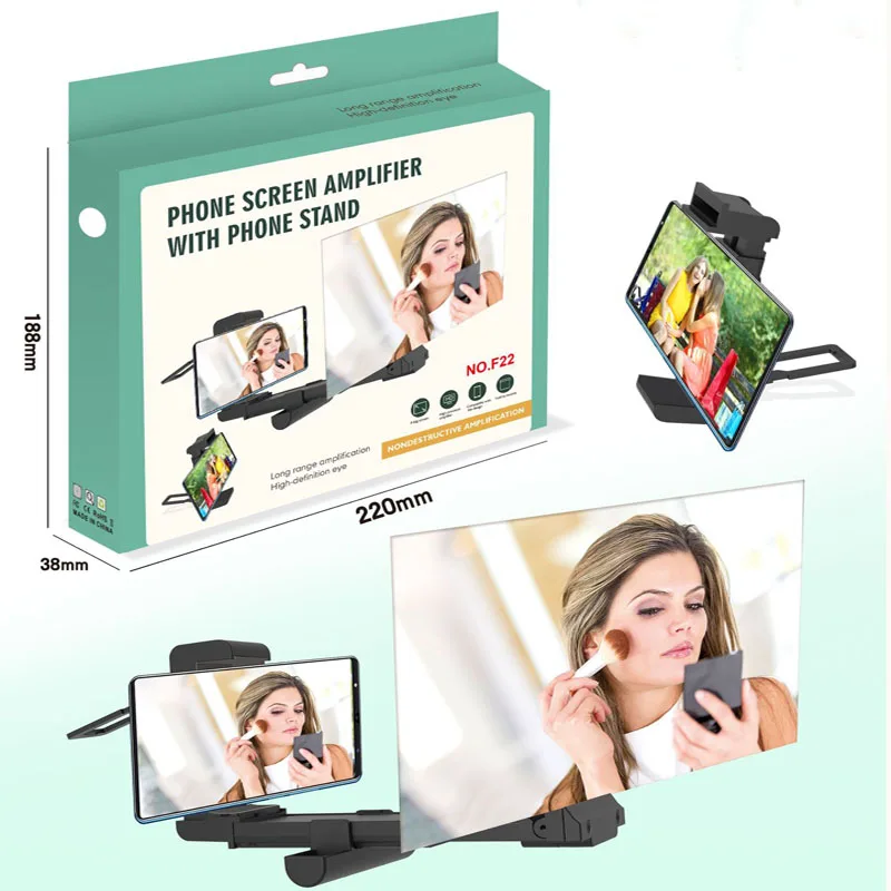 New 3D Mobile Phone Screen Magnifier HD Video Amplifier Stand Bracket ...