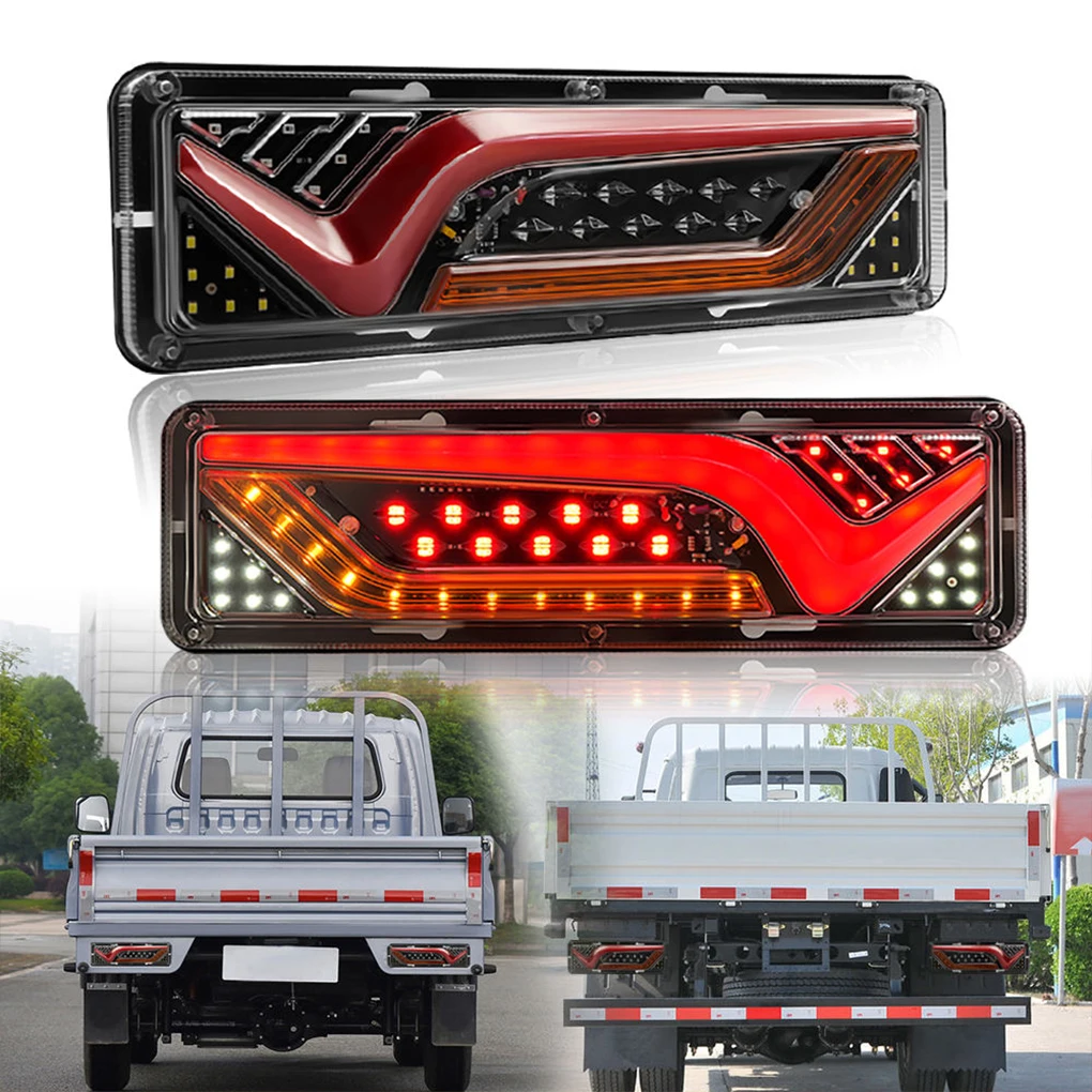 2Pcs-12V-24V-Car-Trailer-Trucks-Tail-Lights-Car-LED-Rear-Lamp-Tail ...