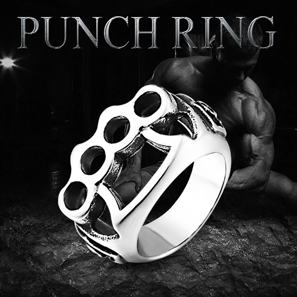High-Quality-Stainless-Steel-Fight-Boxing-Knuckles-Ring-Punk-Biker ...