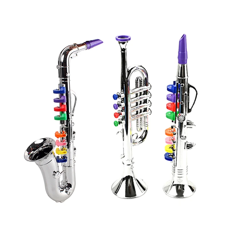 3Pcs-Kids-Musical-Instruments-Toy-Clarinet-Wind-And-Brass-Musical ...