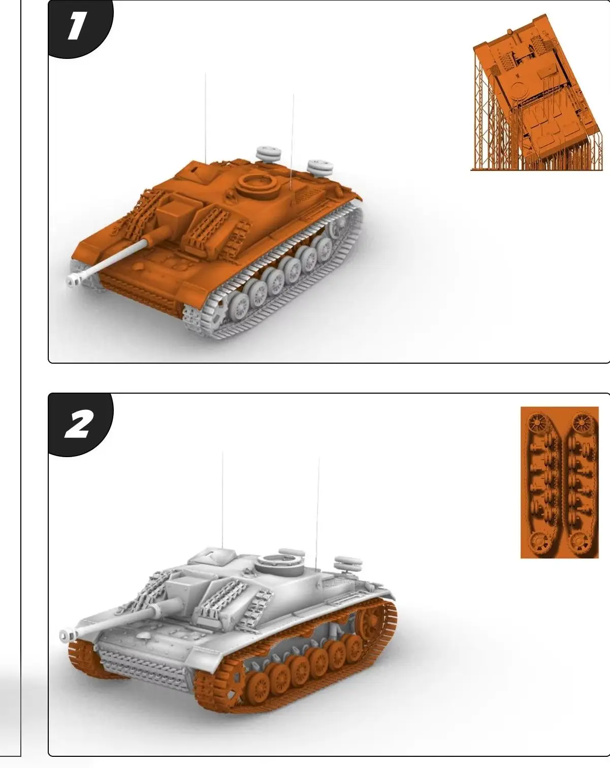 SSMODEL SS720 1/48 1/87 1/160 1/220 Military Model Kit StuG.III Ausf.G ...