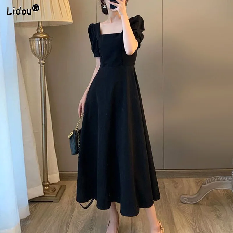 Solid-Korean-Elegant-Fashion-Women-s-Clothing-Summer-Midi-Skirts-Loose ...