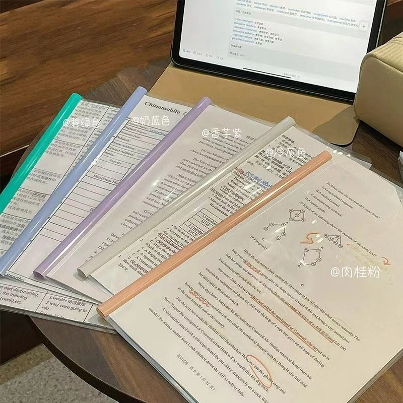 5Pcs/set A4 Thickened Draw Rod Folder Test Paper Storage Bag Draw Rod ...