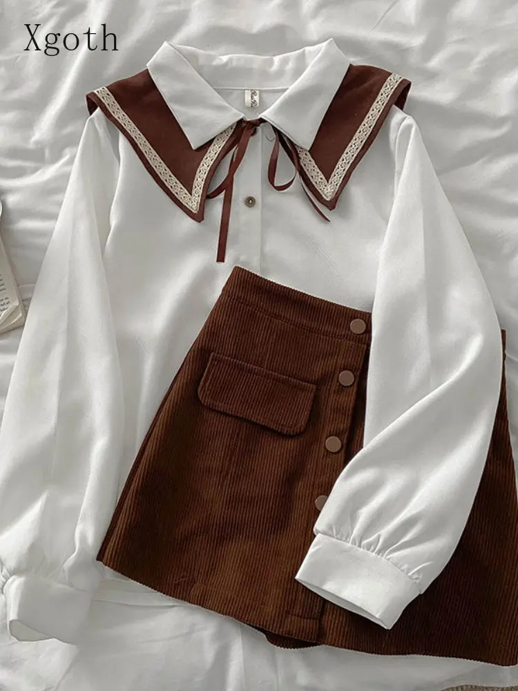 Xgoth-Preppy-Skirt-Suit-2023-Elegant-Wear-Women-Spring-Hong-Kong-Style-Retro-Shirt-Vinatge-Brown.jpg