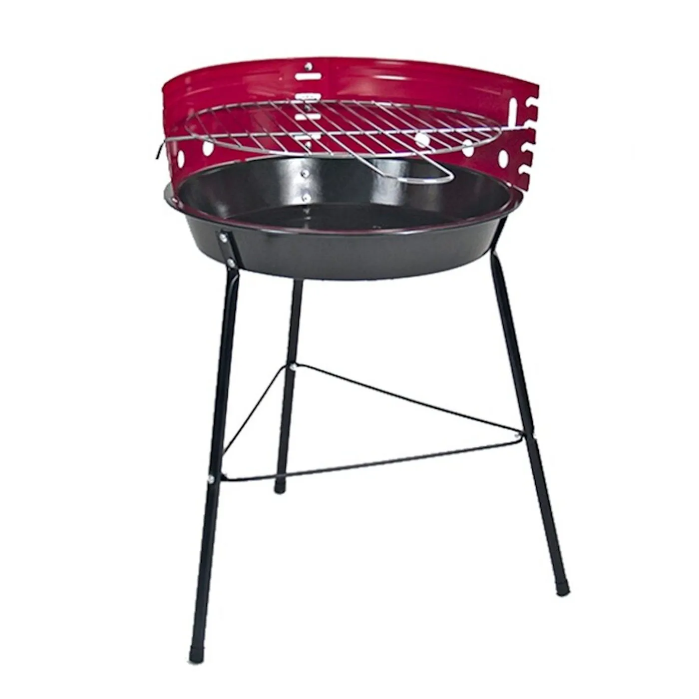 Round-iron-barbecue-red-and-black-33-cm-in-diameter-and-53-cm-in-height ...
