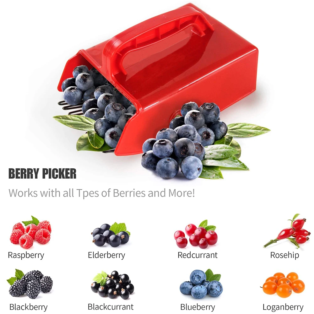 Berry Picker with Metallic Comb & Ergonomic Handle, Blueberry Rake for ...