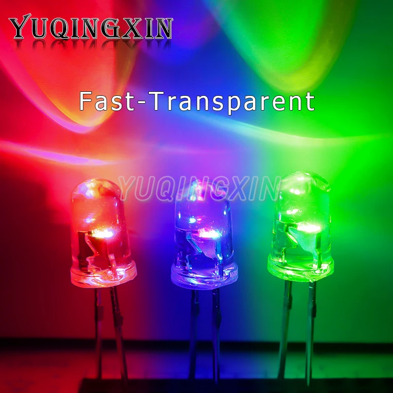 50pcs-F5-5mm-Fast-Slow-RGB-Flash-Red-Green-Blue-Rainbow-Multi-Color ...