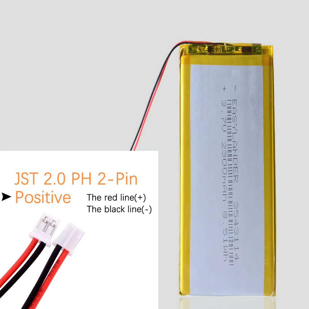 JST-2-0mm-2-pin-3-7V-2300mAh-3543114-Lipo-Polymer-Lithium-Rechargeable ...