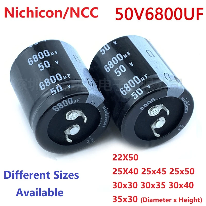 2Pcs/Lot Japan Nichicon/NCC 6800uF 50V 50V6800uF 22X50 25X40/45/50 ...