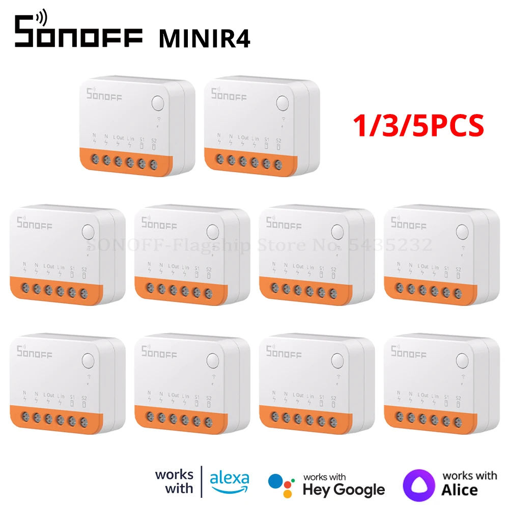 1-3-5PCS-SONOFF-MINI-R4-Wifi-Switch-Mini-Extreme-Smart-Home-Module-Wi ...