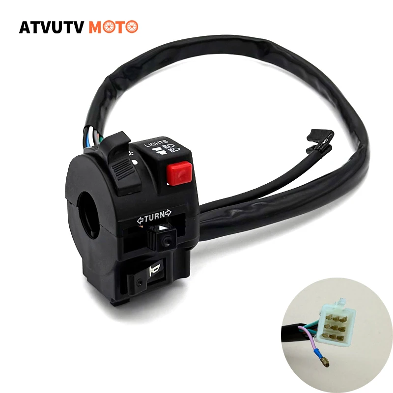 22mm Left Motorcycle Electric Start Switch Horn Turn Signals Indicator ...