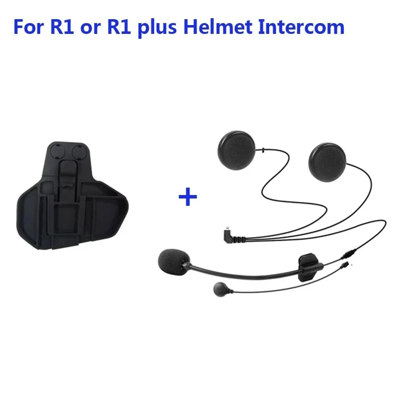 FreedConn 오리지널 액세서리 R1 & R1-PLUS 풀/오픈 페이스 헬멧 인터콤 헤드셋용 하드/소프트 마이크 5핀 클립 ...