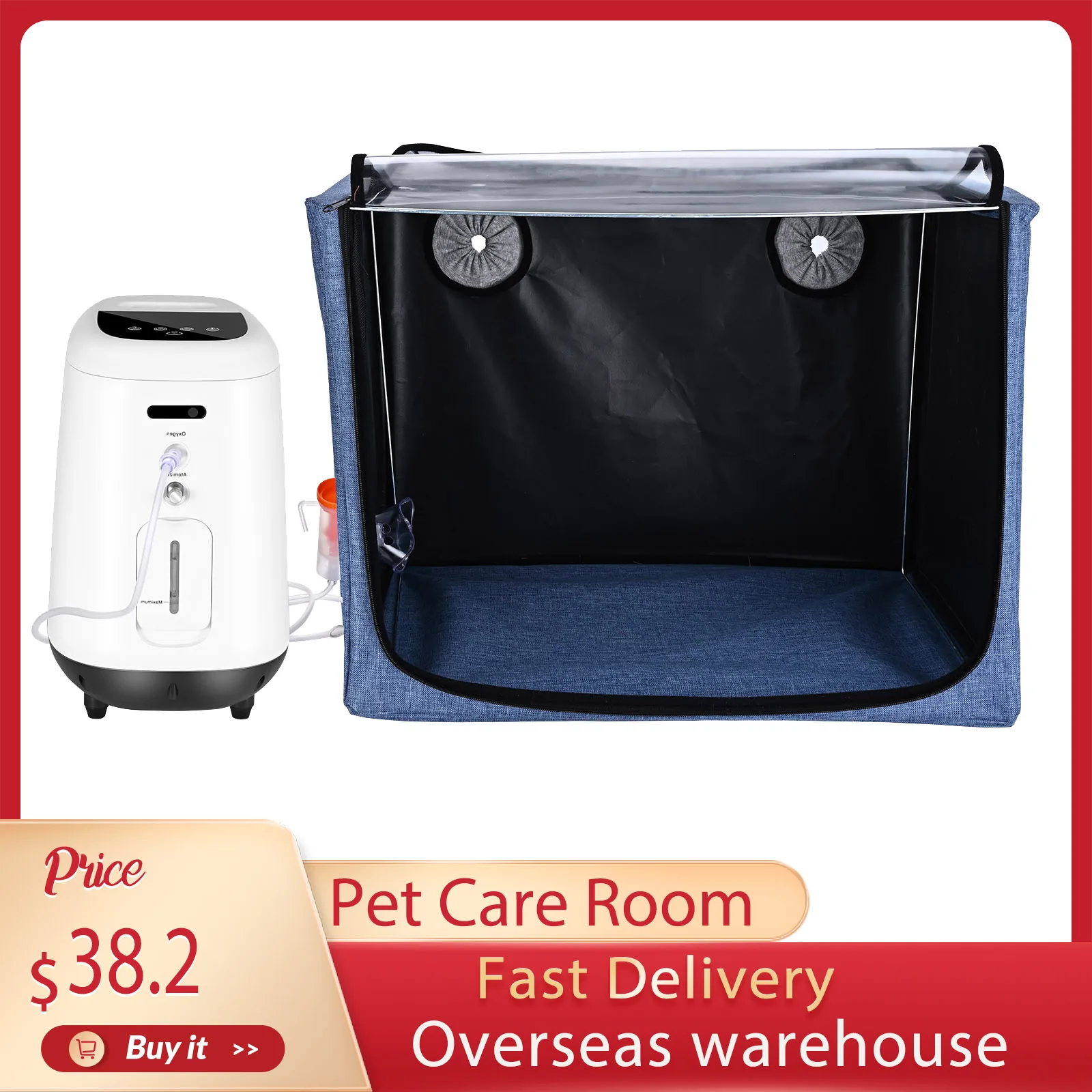 Pet-Dog-Cat-Oxygen-ICU-Cage-100L-Puppy-Incubator-PET-Brooder-Nursery ...