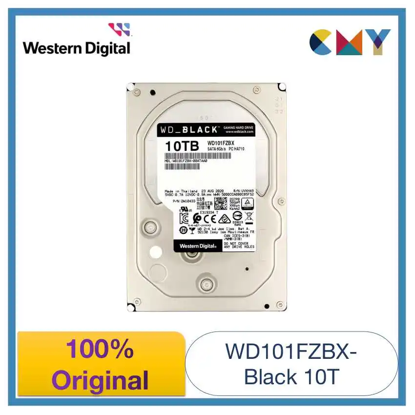 100% Original Western Digital WD Black 10TB 3.5 HDD Performance Gaming ...