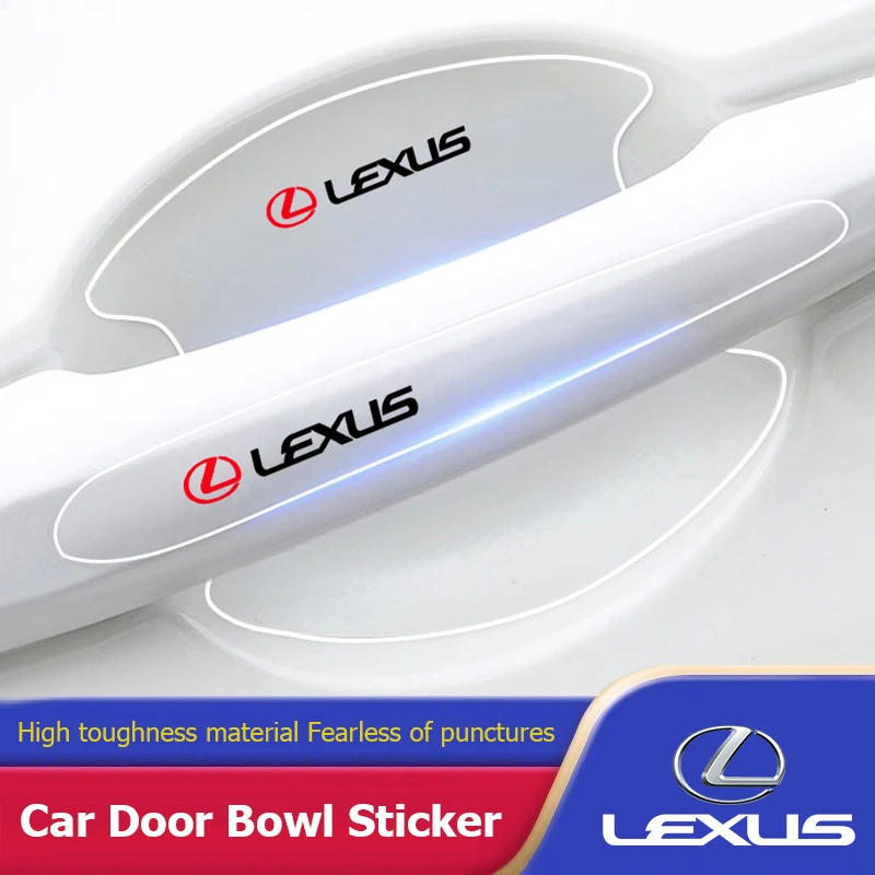 8Pcs TPU Car Door Handle Film Anti Scratch Stickers Decal For Lexus F ...
