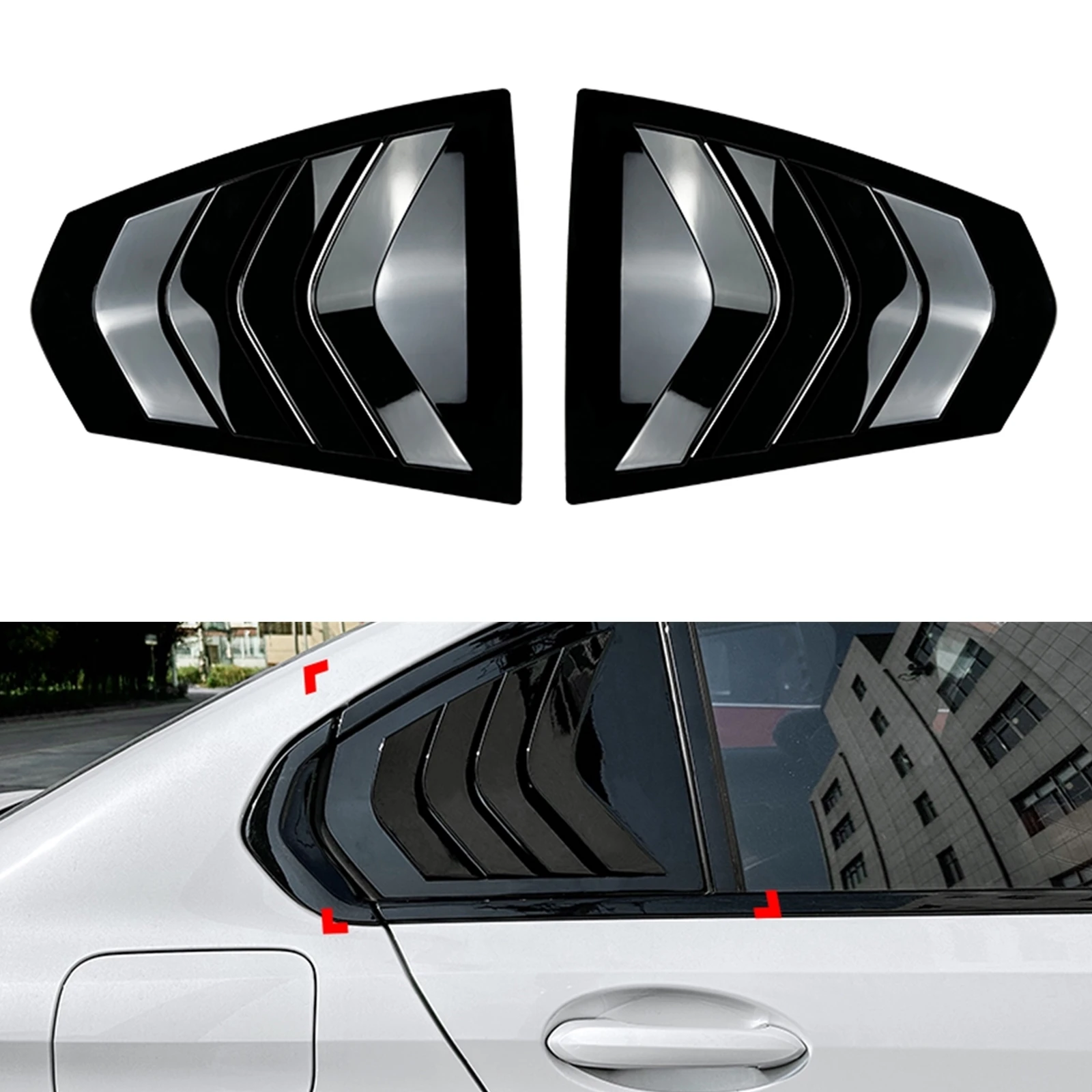 Rear-Window-Side-Louver-Shutter-Trim-For-BMW-3-Series-G20-320i-325i ...