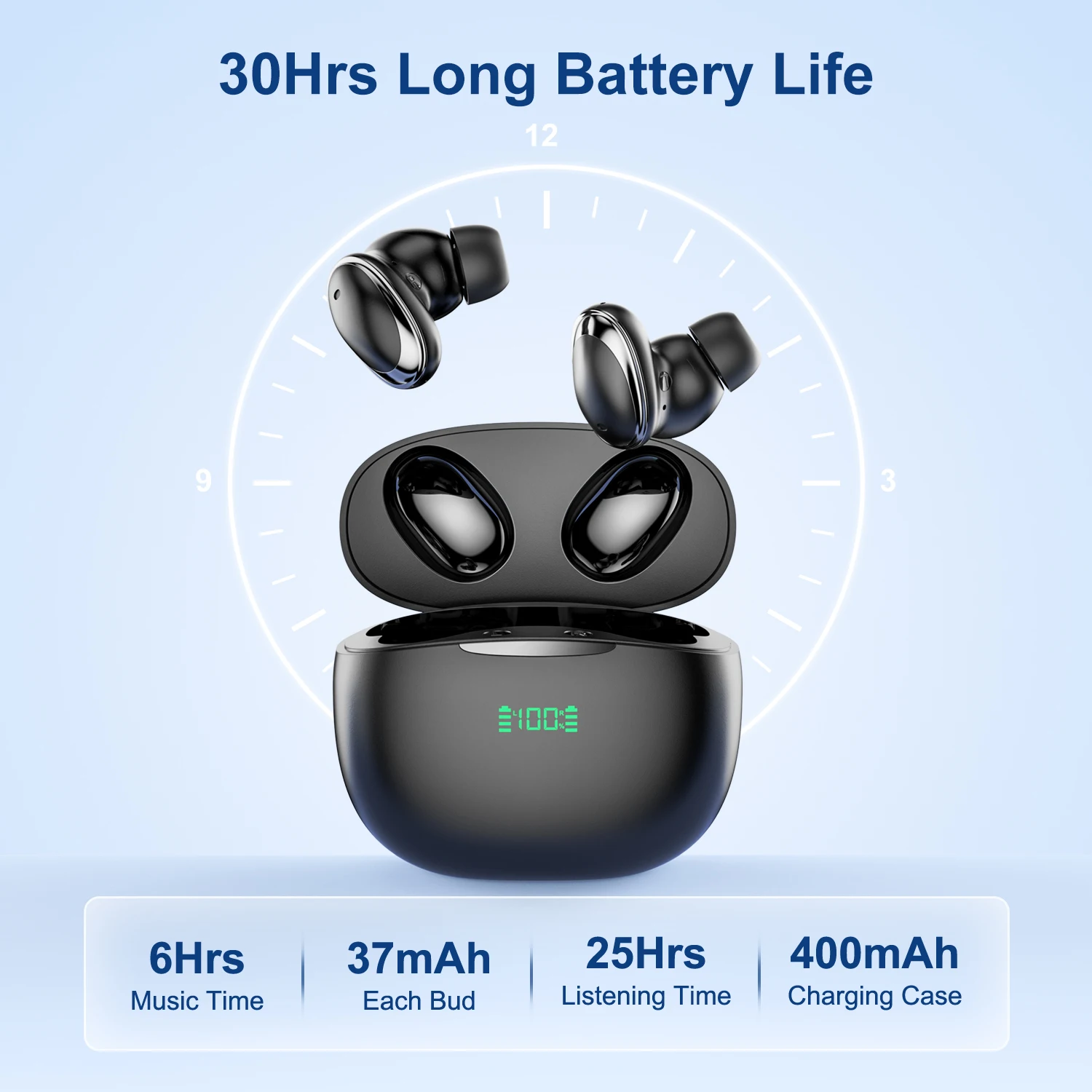 New Bee Wireless Earbuds TWS Bluetooth Headphones Headset with LED ...