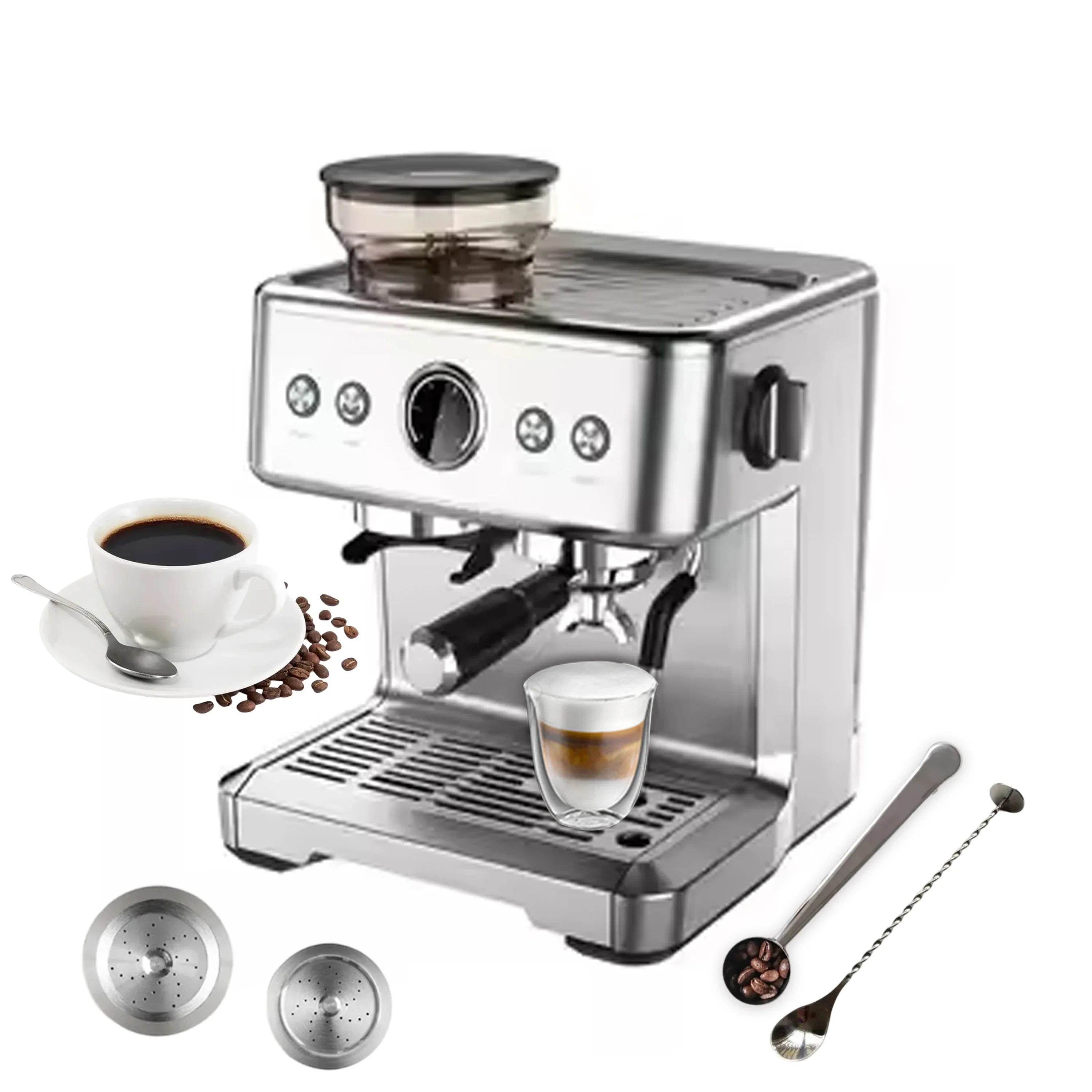 M-quina-el-trica-profissional-do-caf-expresso-m-quina-esperta-comercial ...
