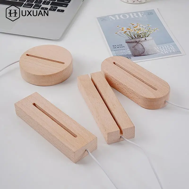 Soporte-de-Base-de-exhibici-n-de-luces-Led-de-madera-Rectangular ...