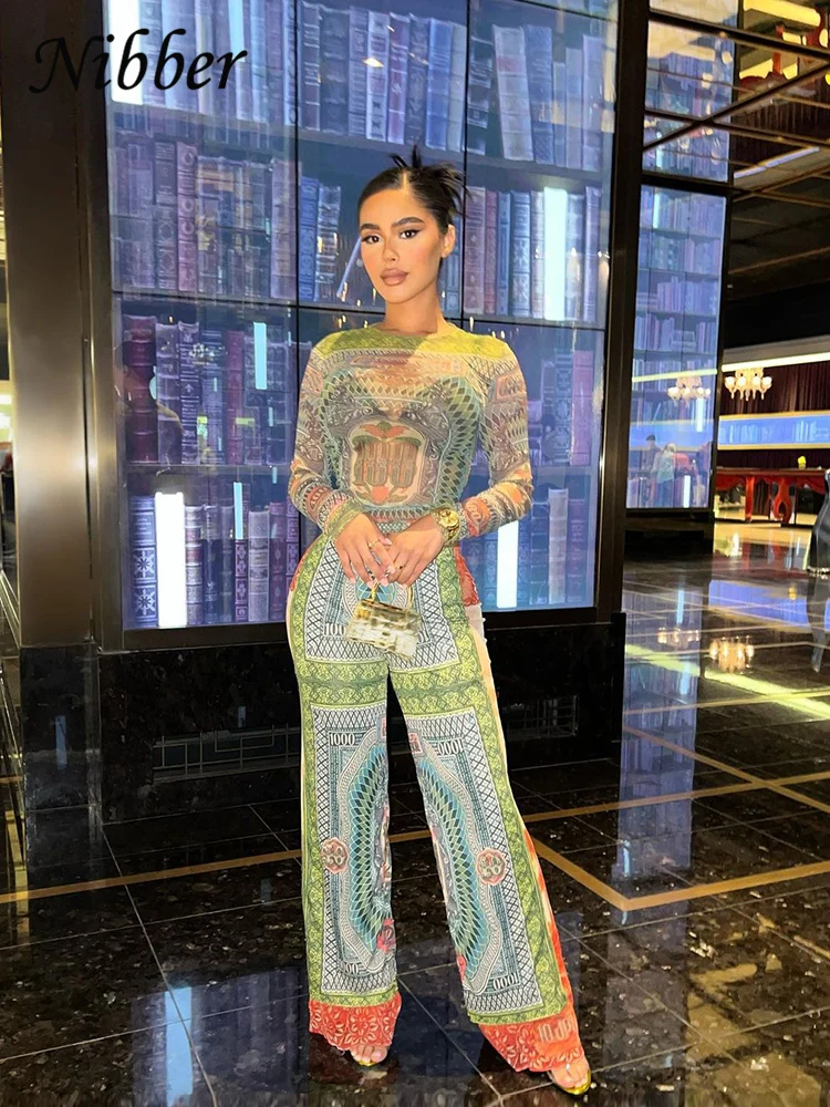 Nibber-top-de-manga-longa-das-mulheres-e-cintura-alta-slim-terno-2-pe-a ...