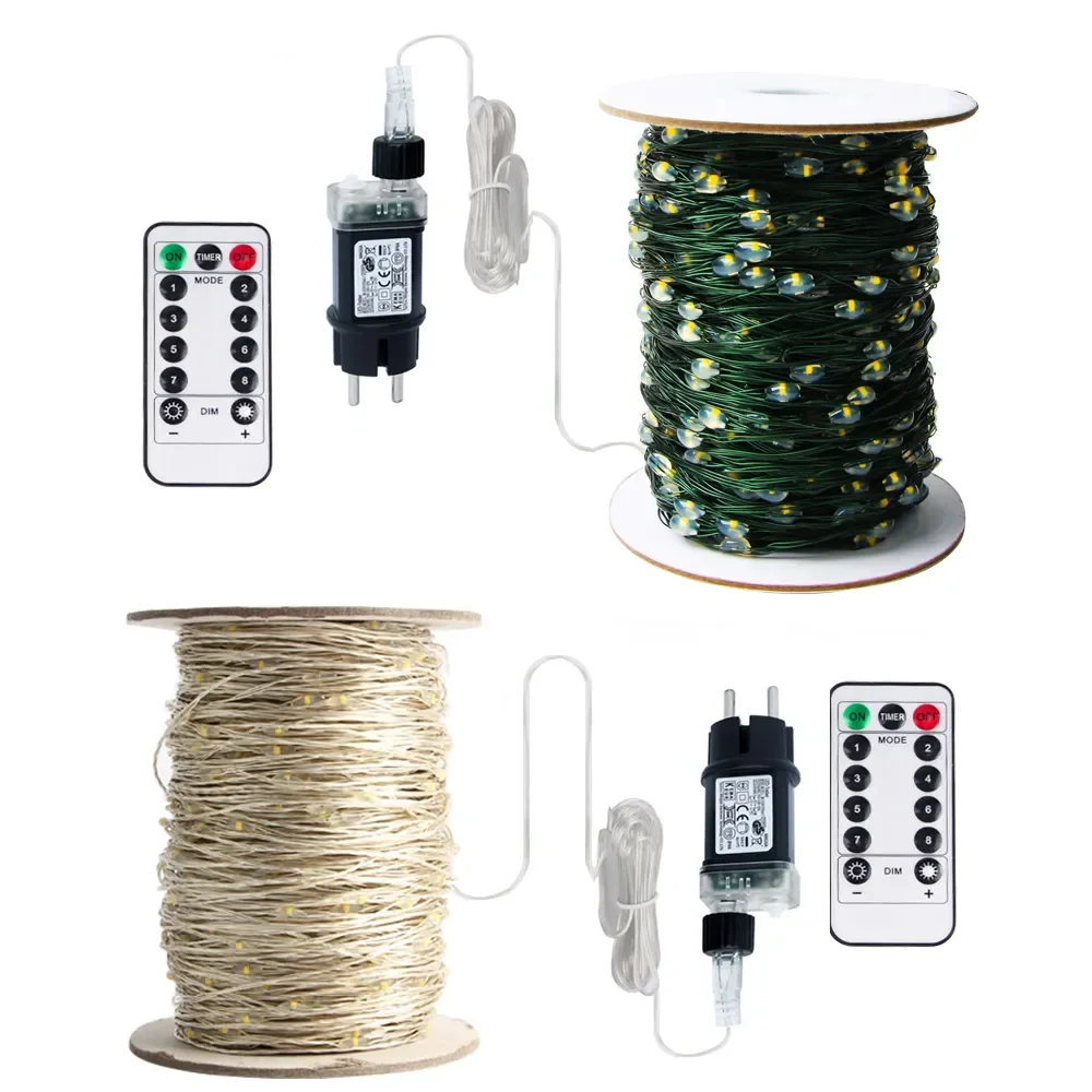 200M-LED-String-Light-Silver-Fairy-Lights-Christmas-Garland-For-Outdoor ...