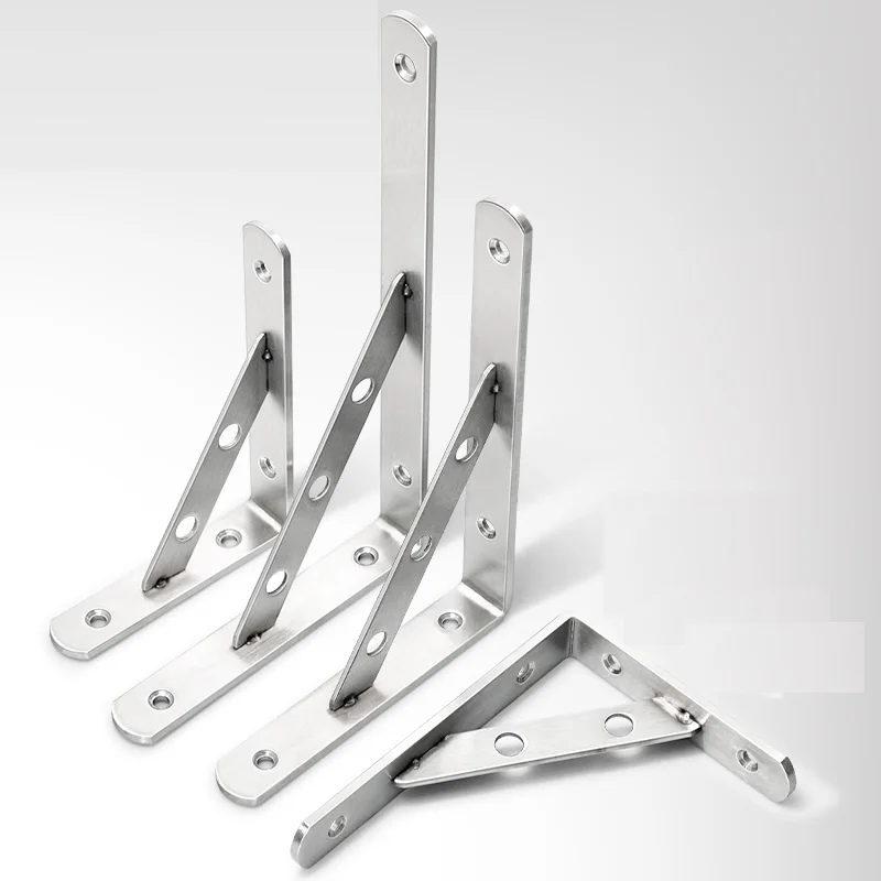 2pcs-Solid-Duty-Thickened-Stainless-Steel-Triangle-Bracket-Wall-Mount ...