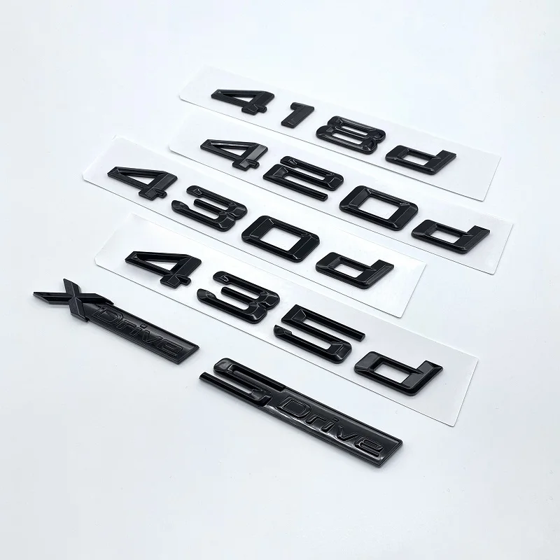Old Font Glossy Black Letters 418d 420d 425d 428d 430d 435d 440d Emblem ...