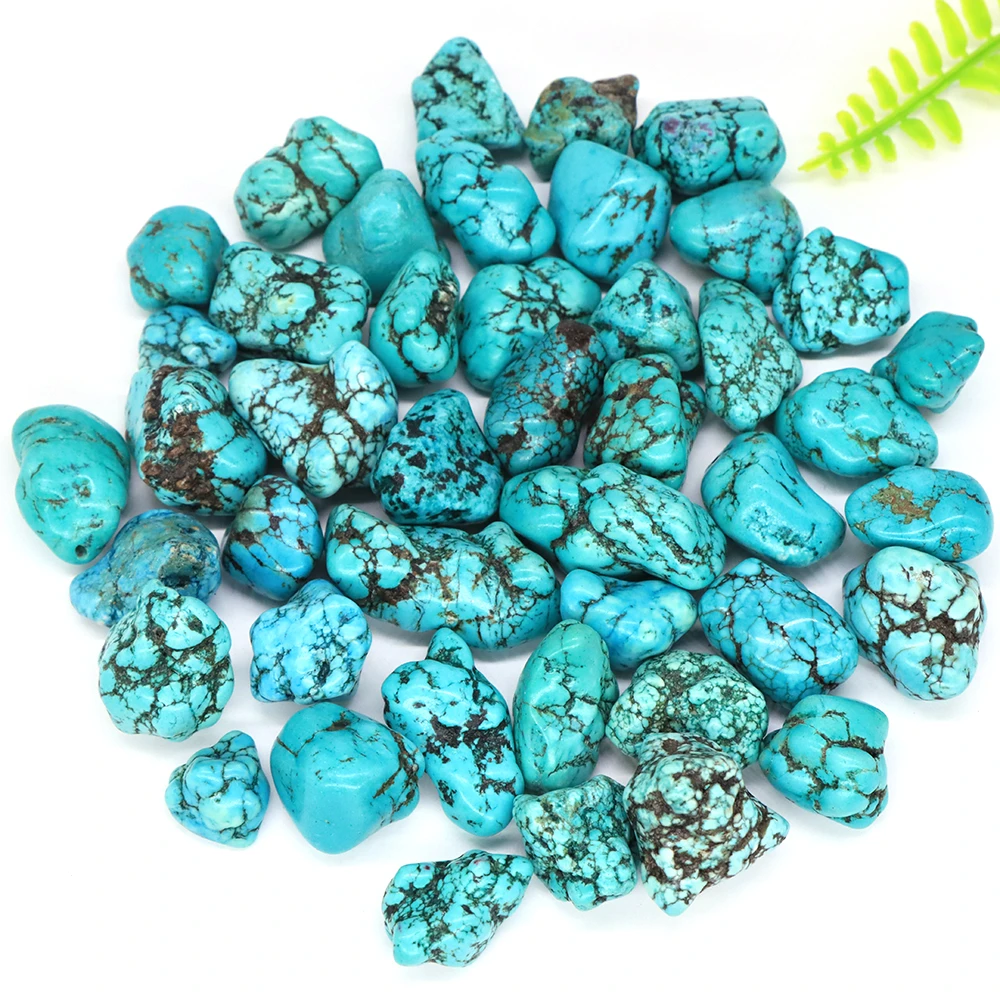 Natural Dye Turquoise Irregular Tumbled Stone Healing Crystal Quartz ...