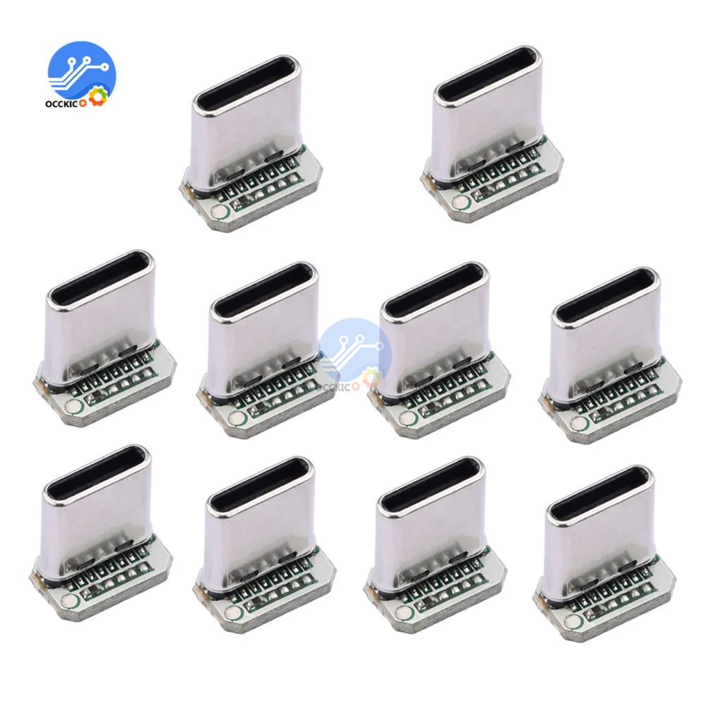 1-5-10-pcs-USB-3-1-Type-C-Vertical-Patch-Board-16pin-4-Welding-Wire.jpg