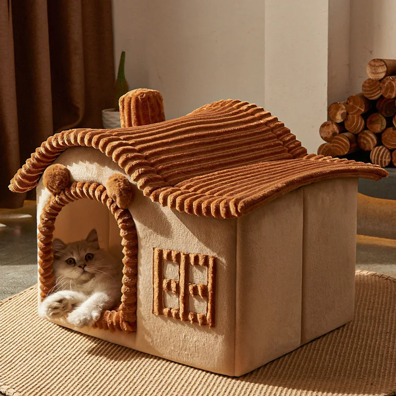 39x32cm-Indoor-Warm-Dog-House-Soft-Pet-Bed-Tent-House-Dog-Kennel-Cat ...