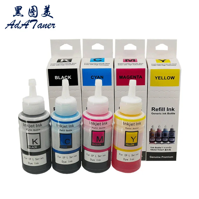 70ml-664-T664-T6641-Color-Compatible-Bottle-Refill-Dye-Ink-Tintas-For ...