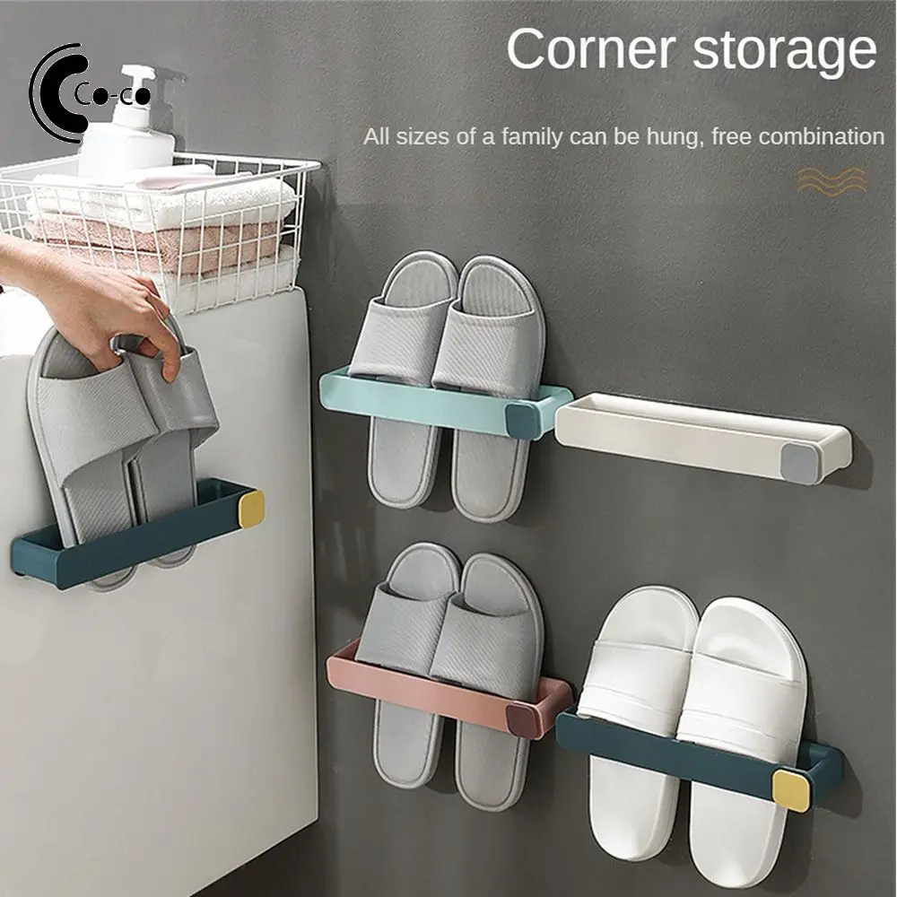 Shoe-Rack-Simple-Multi-purpose-White-blue-Adhesive-Type-Storage-Tools ...