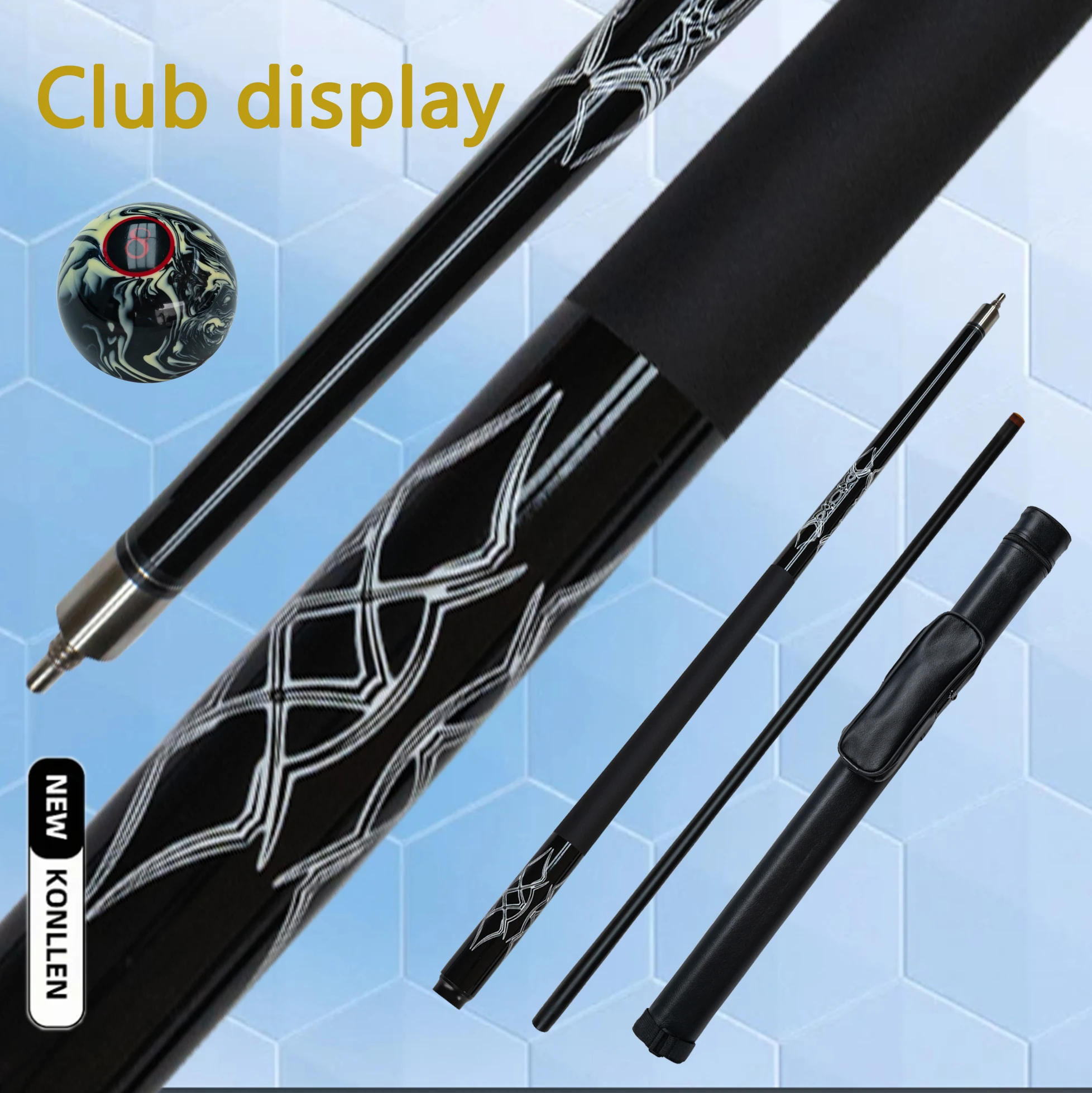 Highly-Durable-Carbon-Fiber-Pool-Cue-for-9-Ball-and-Carom-Billiards ...