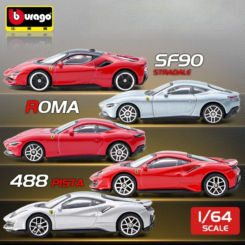 Burago-1-64-Ferrari-Series-SF90-488P-Roma-F430-F12-Alloy-Car-Model ...