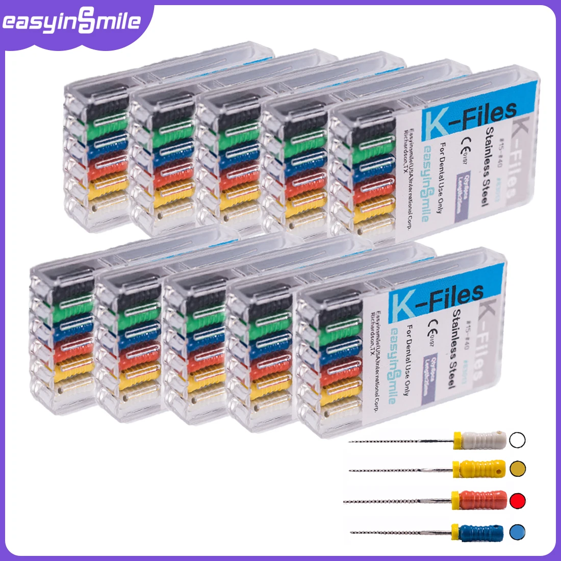 Dental K-file 25mm Endodontic Stainless Steel K Files Root Canal ...