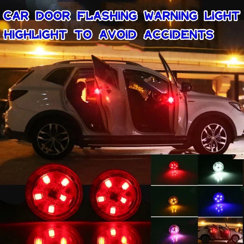 5LED-Door-Anti-collision-Flash-Warning-Light-Modified-Safety-Anti ...