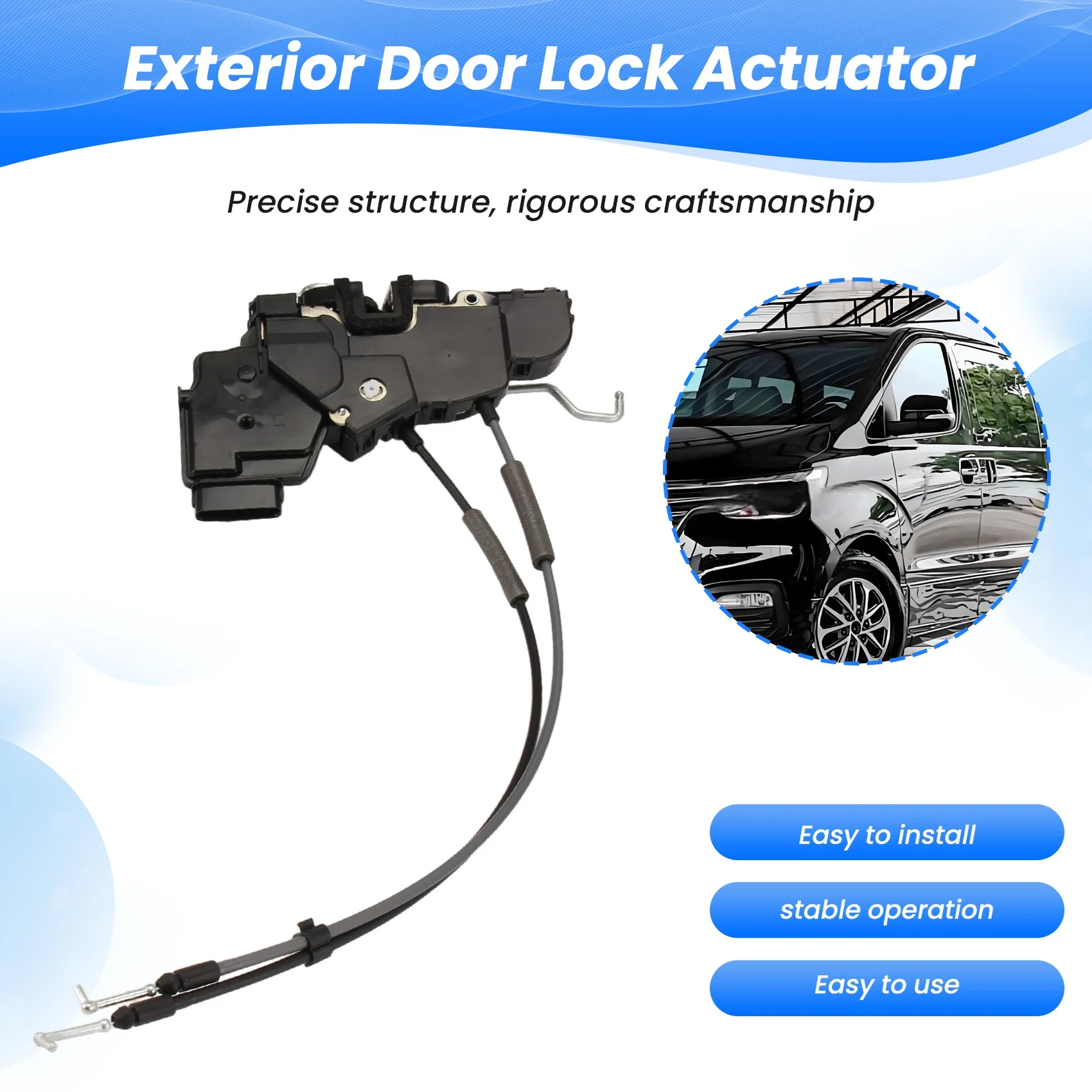 Front Door Lock Actuator Exterior Door Lock Latch Motor For Hyundai H1 ...