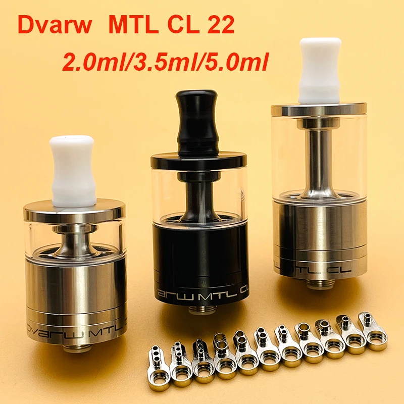 DSX-Dvarw-MTL-CL-RTA-Tank-Atomizer-22mm-316SS-2ml-3-5ml-5ml-Single-Coil ...