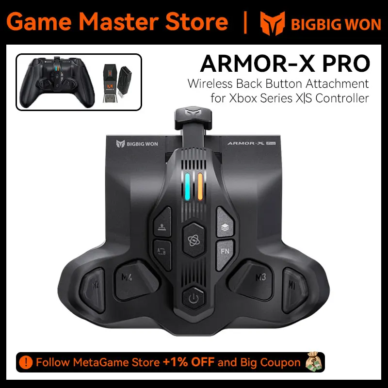 BIGBIG WON Xbox 시리즈 X | S 무선 컨트롤러, Gampad 백 버튼 부착 아머 X 프로 Xbox 컨트롤러 ...