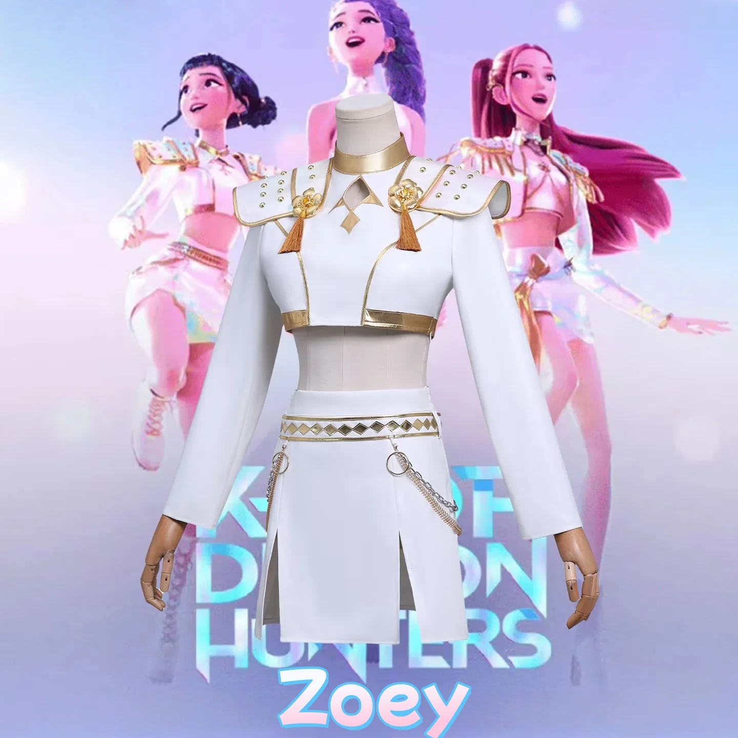 Kpop Demon Hunters Costume Kids Girls Rumi Zoey Mira Cosplay Stage 3D ...