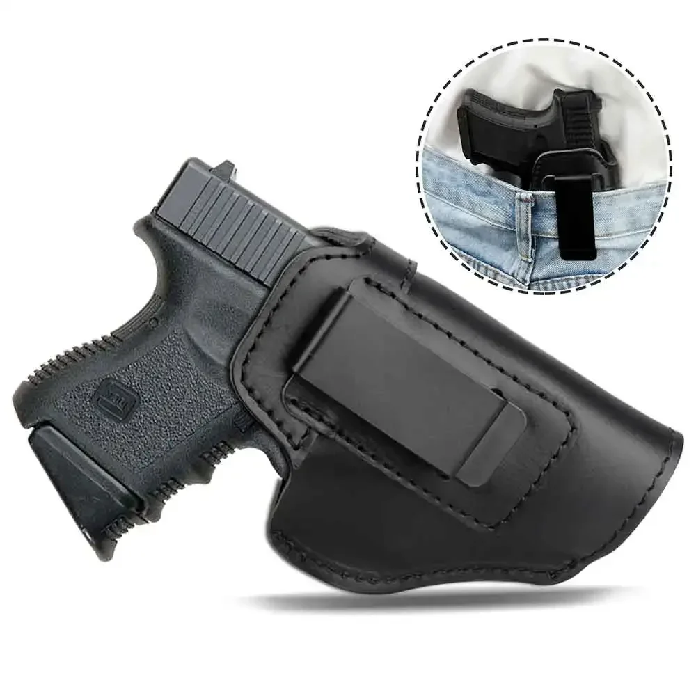 Esquerda-direita-coldre-de-couro-t-tico-escondido-Carry-Airsoft-IWB-Gun ...