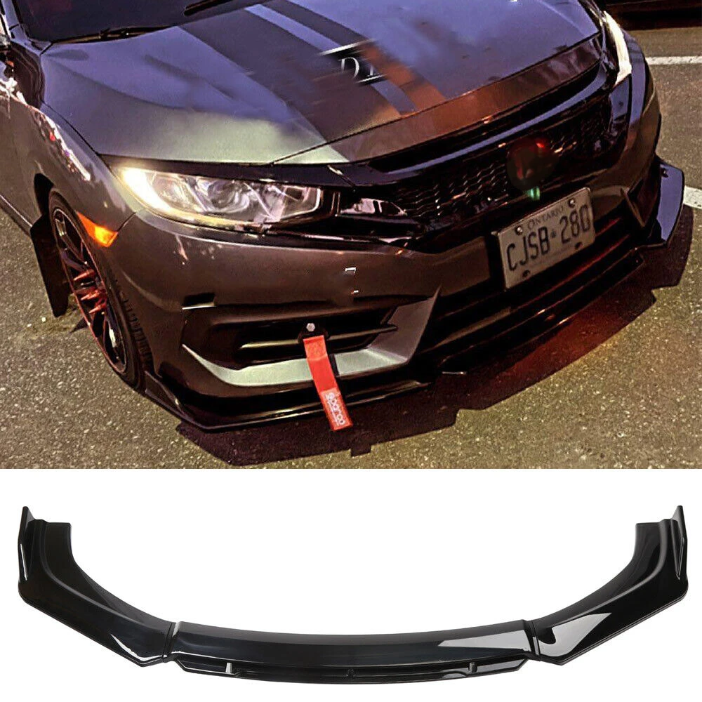 LAICY For Honda Civic Sedan Coupe Car Front Bumper Lip Auto Chin ...