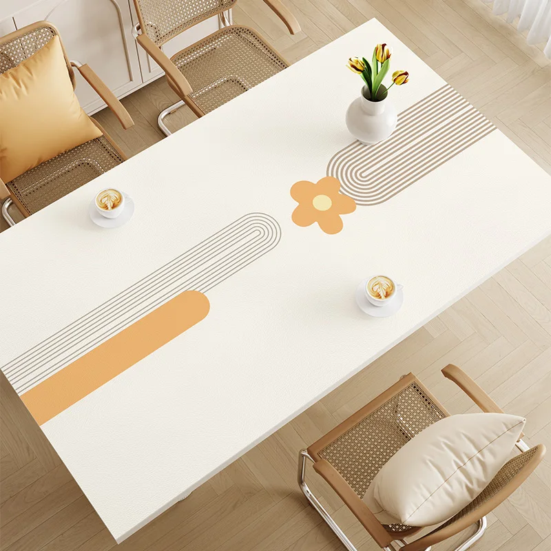 PU-Leather-Dining-Table-Mat-Cute-Tablecloth-Waterproof-Oil-Proof-Desk ...