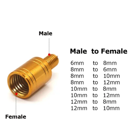 알루미늄 아연 합금 랜딩 네트 핸들 스레드 어댑터, 암수 8mm ~ 10mm, 8mm ~ 12mm, 10mm ~ 8mm 액세서리, 1PC| | - AliExpress