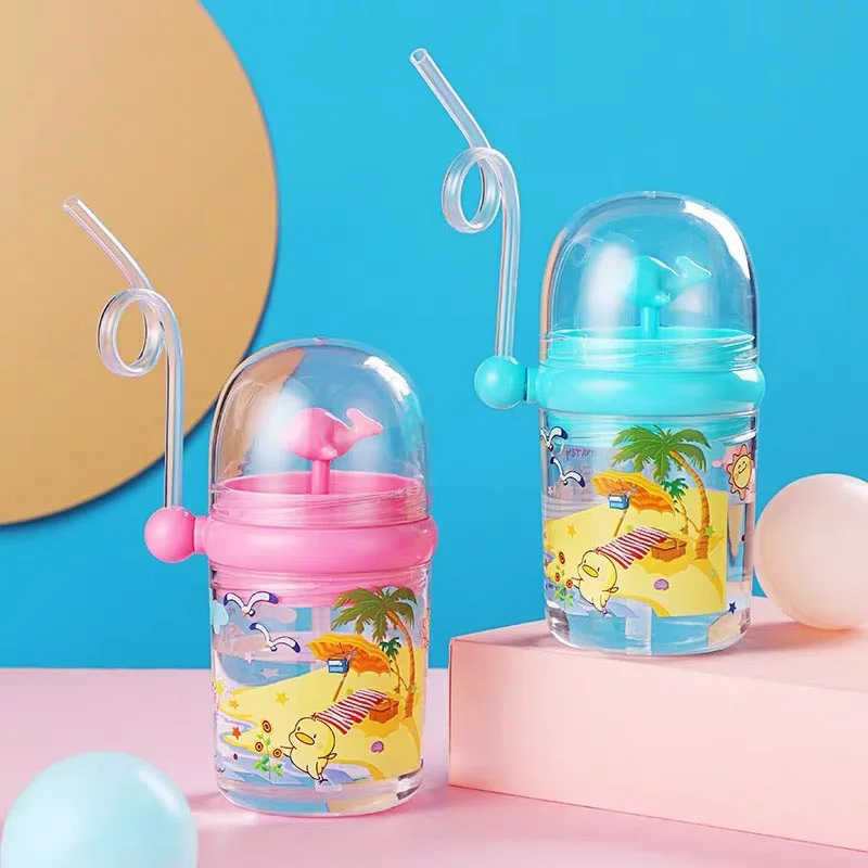 Kids-Water-Sippy-Cup-Creative-Cartoon-Baby-Feeding-Cups-with-Straws ...