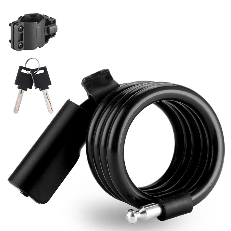 Portable-Bicycle-Safety-Lock-Steel-Cable-Lock-AntiTheft-Elasticity-Lock ...