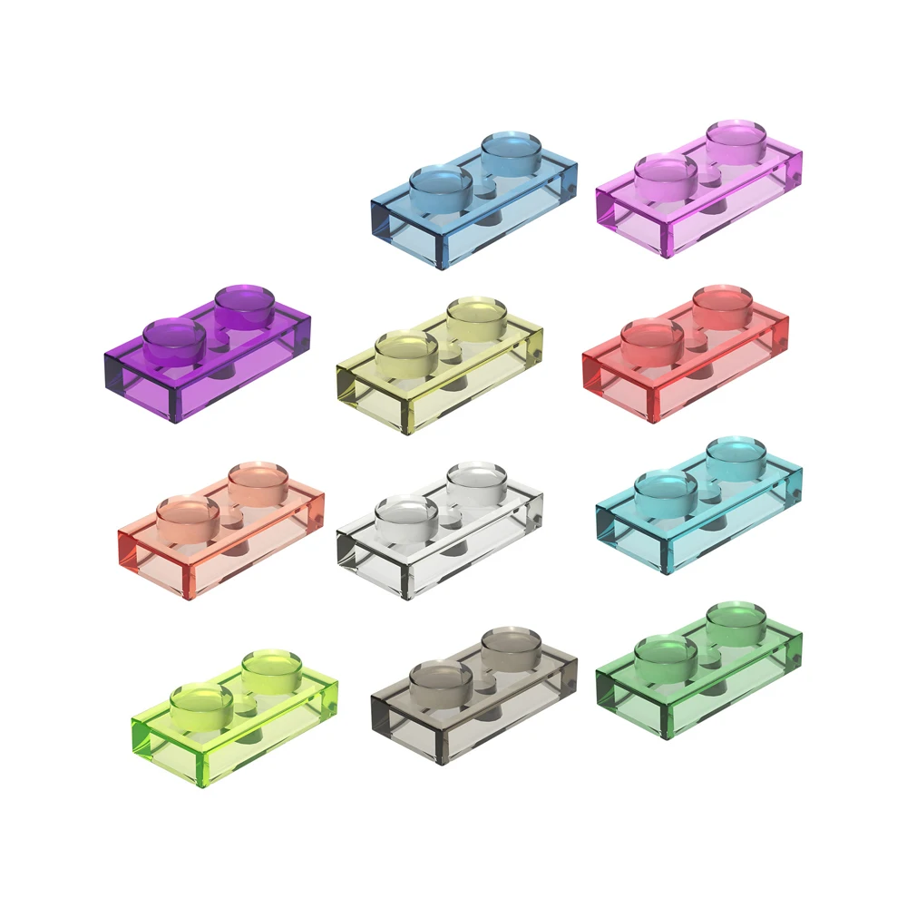DIY Building Blocks Thin Figures Bricks 1x2 Dots 11 Color Educational ...