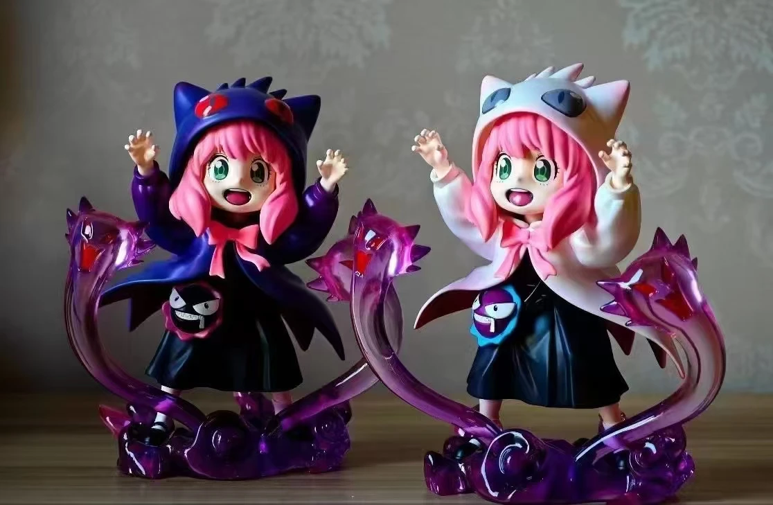 SPY×FAMILY Anya Forger fall as Pokemon gengar Action Figure Toys 16cm ...