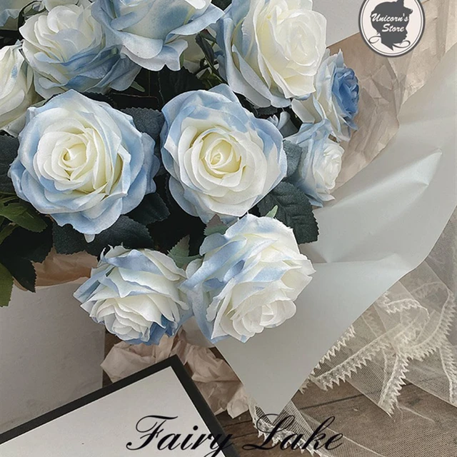 White And Blue Flowers Bouquet