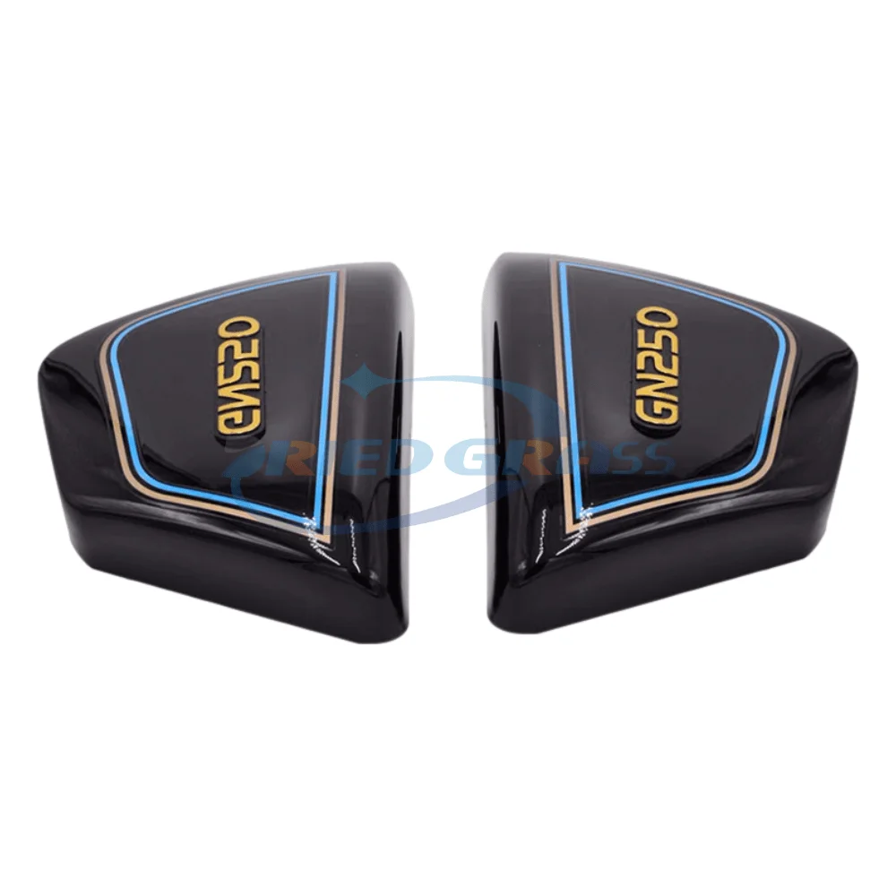 Left and right frame side covers for Suzuki GN 250 GN250 Black and Red ...